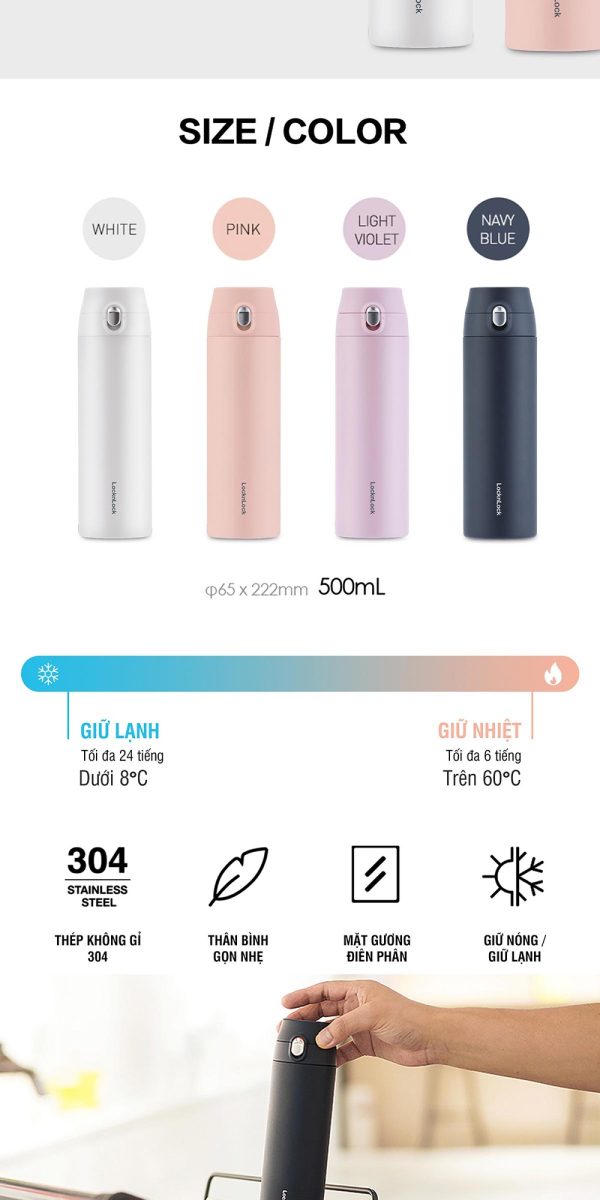 Đánh Giá Bình Giữ Nhiệt Lock&Lock Featherlight One-touch Tumbler ...