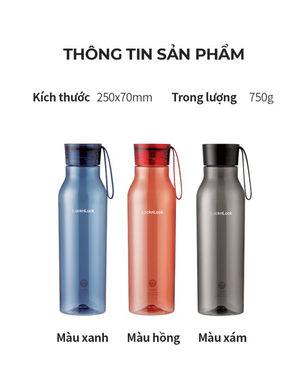 Bình Nước Lock&Lock Eco Bottle ABF664 750ml | ViuViu