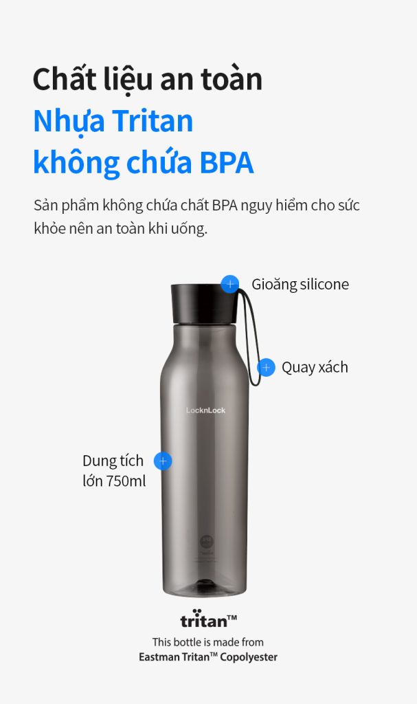 Bình Nước Lock&Lock Eco Bottle ABF664 750ml | ViuViu